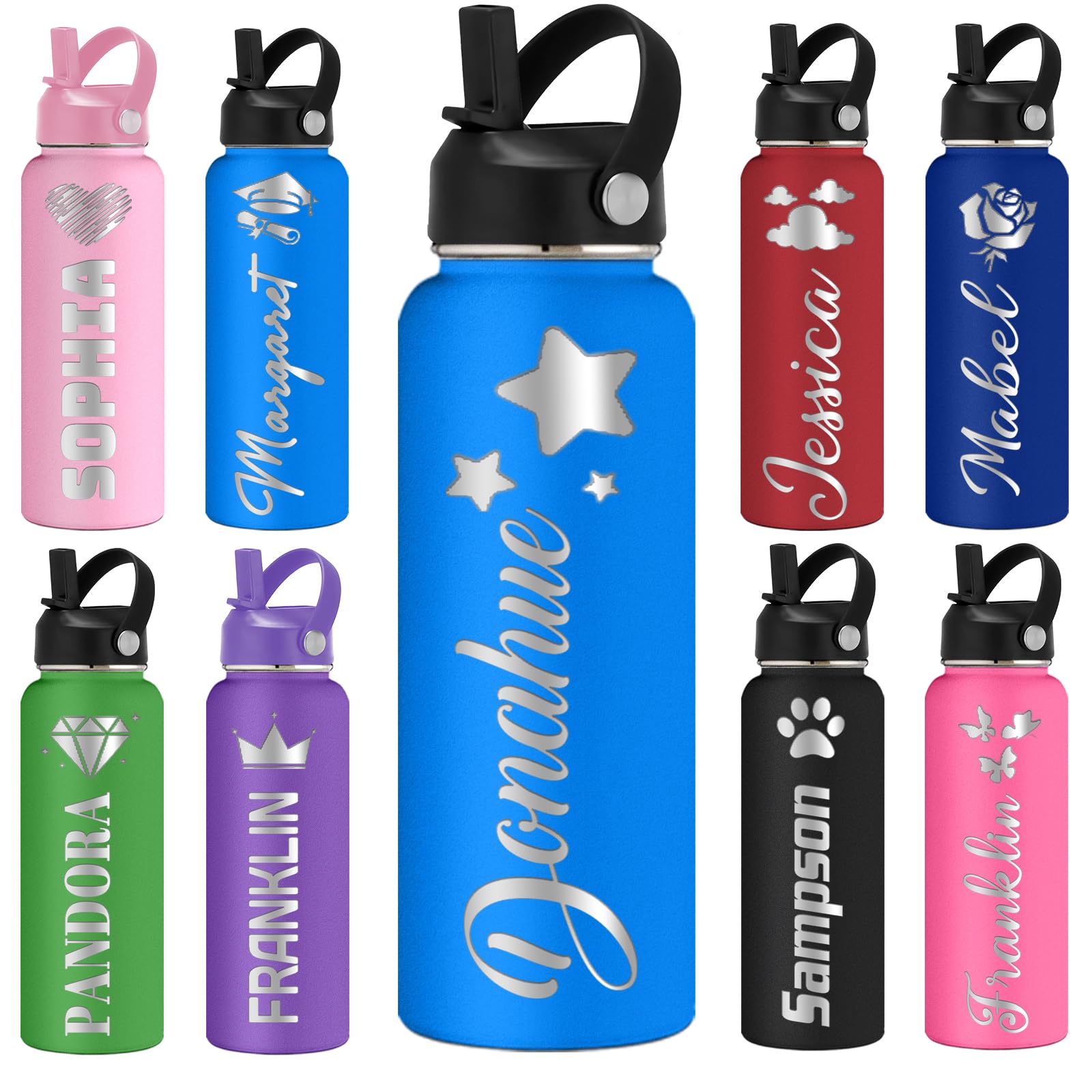 Amazon.com: Custom Water Bottle,Personalized Water Bottles with Name ...