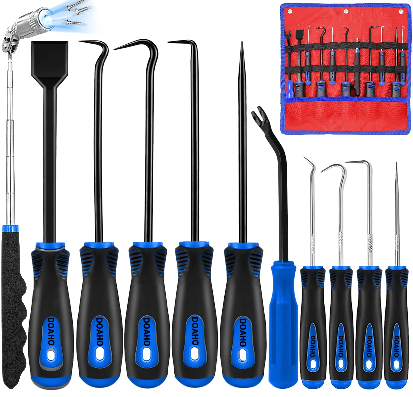 Amazon.com: Doaho 11 Pcs Automotive Hook and Pick Tool Set with ...