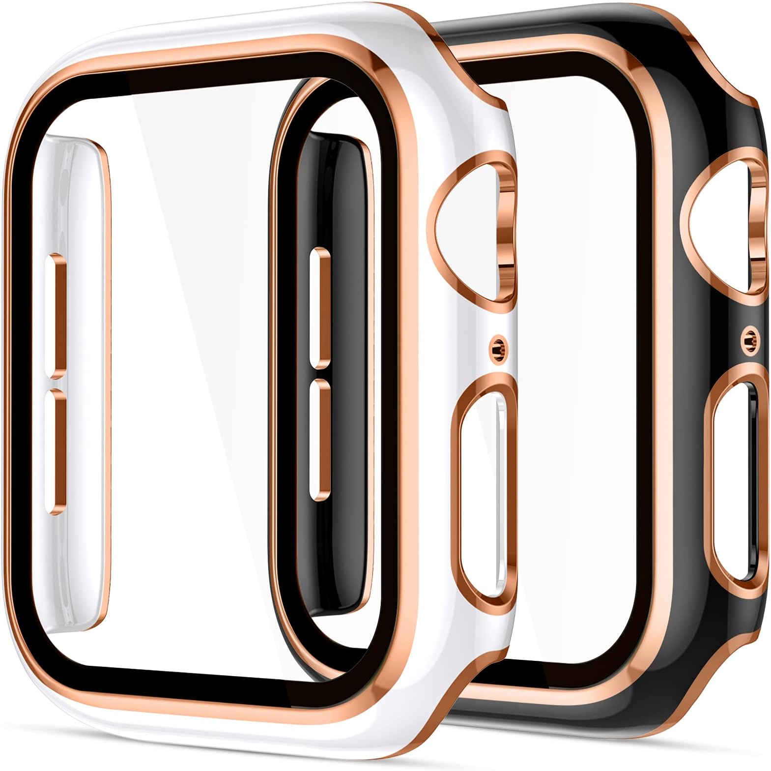 Amazon.com: HANKN Case for Apple Watch Series 6 5 4 SE 44mm Tempered ...