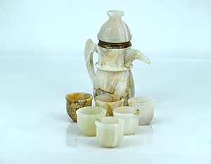 Amazon.com | Onyx Marble 7 piece Tea Set with 1 pitcher and 6 cups - 7 ...