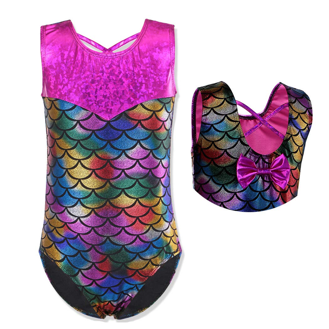 Znyunegirls Leotards For Gymnastics Dancing Ballet Galaxy Fish Scales ...