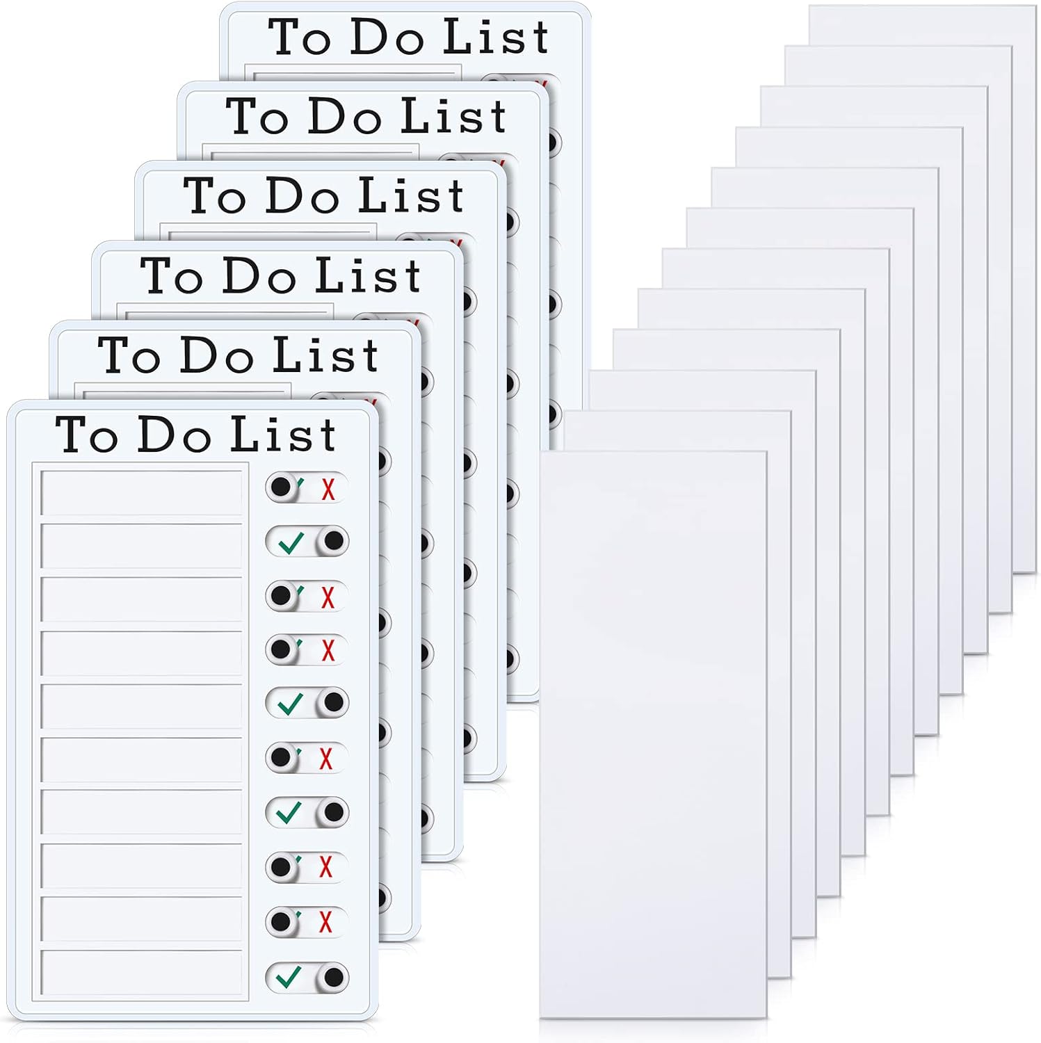 6 Stück Checklisten-Tafel-To-Do-Liste für Kinder, Kunststoff, Kinder ...