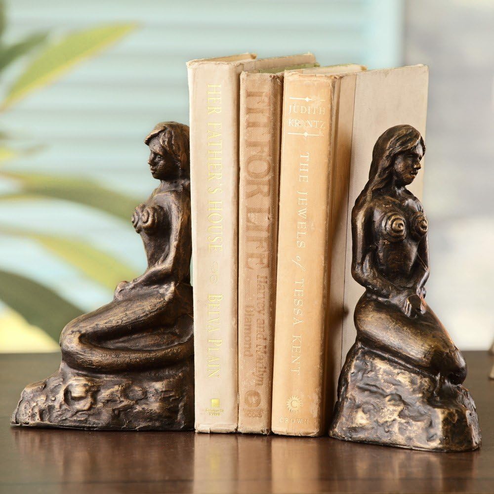 Amazon.com: Spi Lonely Mermaid Bookends : Home & Kitchen