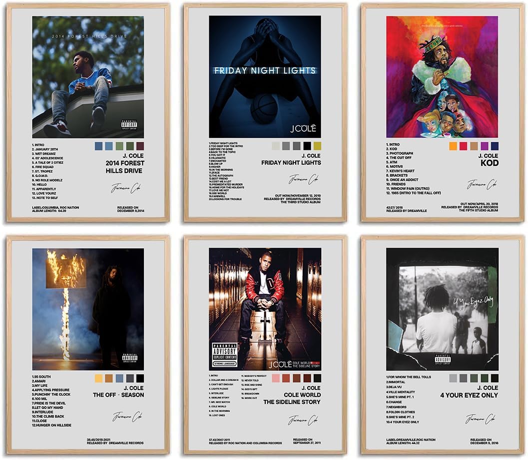 Amazon.com: J Cole Poster for Walls, Artwork and Tracklist Posters ...