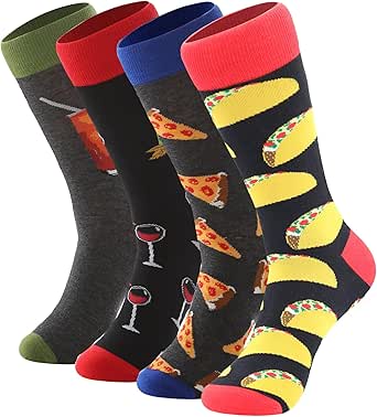 BISOUSOX Men's Funny Socks Cotton Size 40-46 Colourful Socks Funny Gift ...