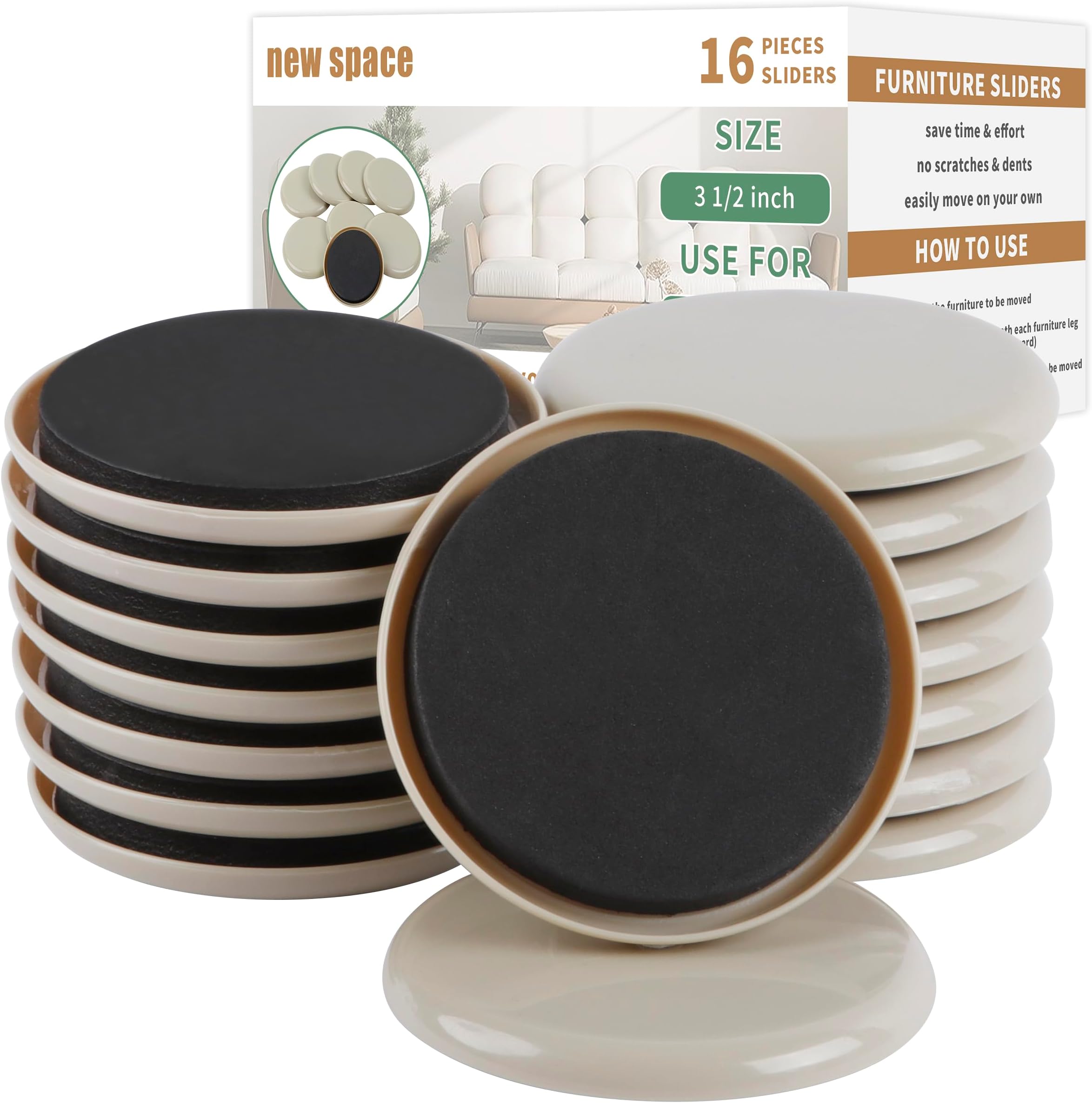 Magic Sliders 4100 Series 4PK 4" RND Sliding Disc, 1, Blue - Furniture ...