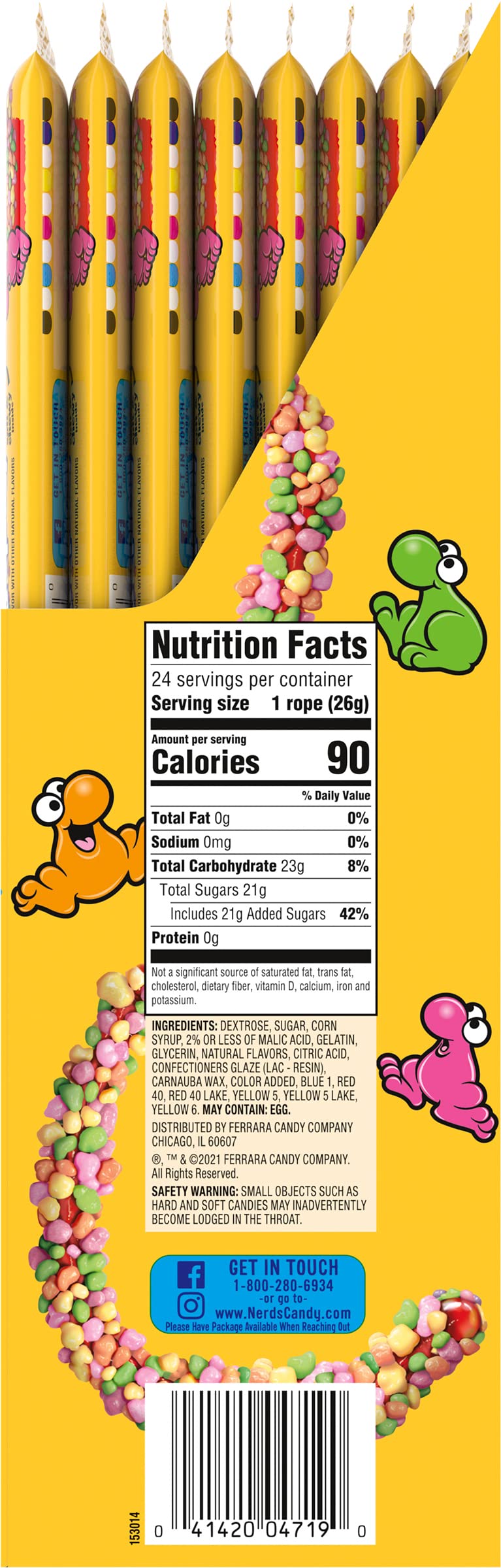 Snapklik.com : Nerds Rope Candy, Tropical Flavor, 0.92 Ounce Ropes