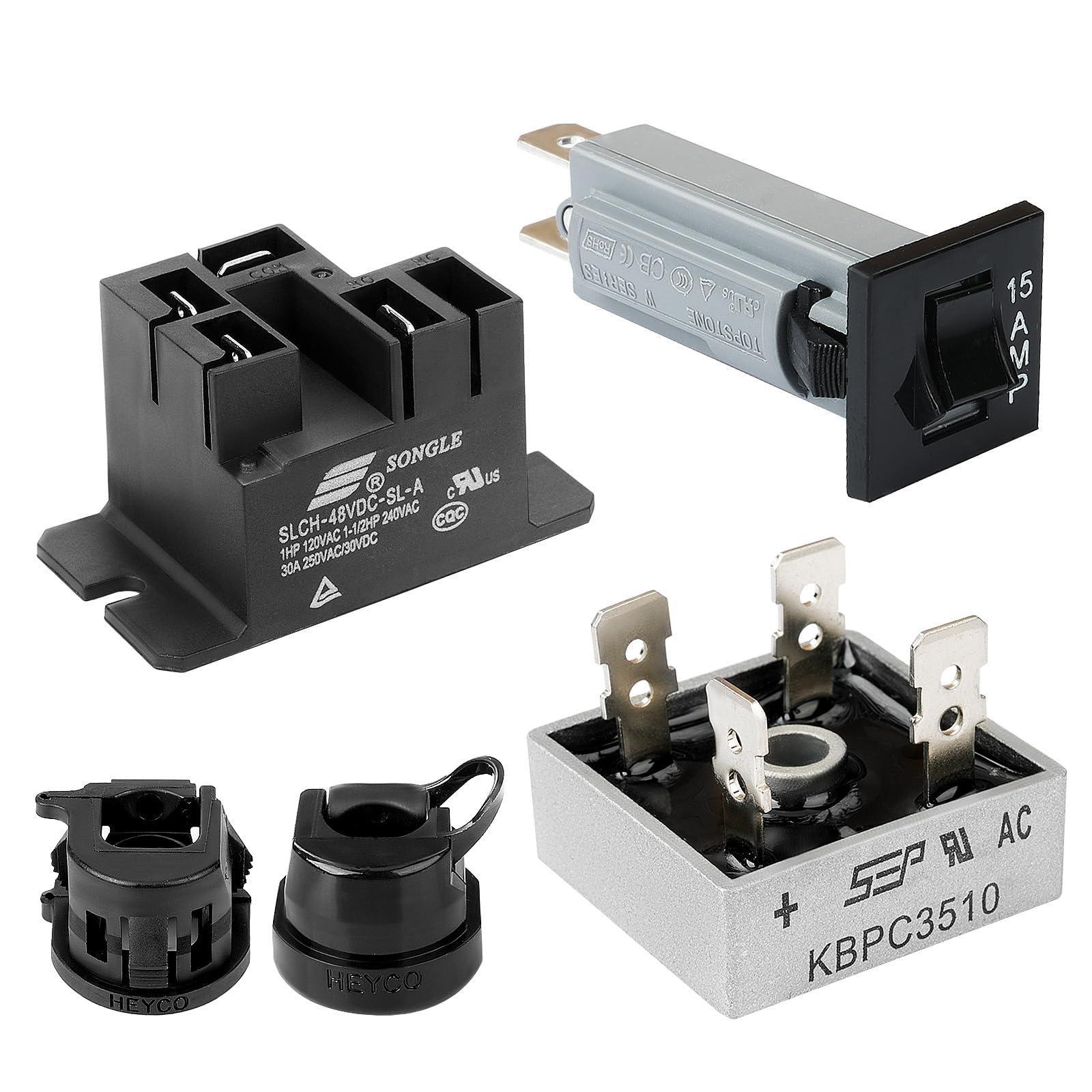 Amazon.com: Upgrade Club Car Battery Charger Repair Kit for 48 Volt ...