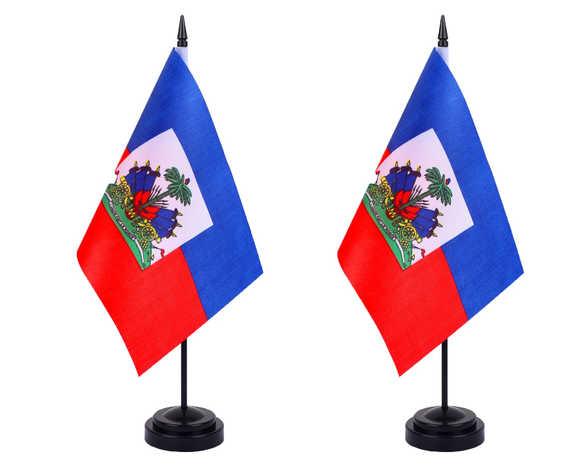 Snapklik.com : WXTWK 2 Pack Haiti Flag Haiti Deluxe Desk Flag Set ...