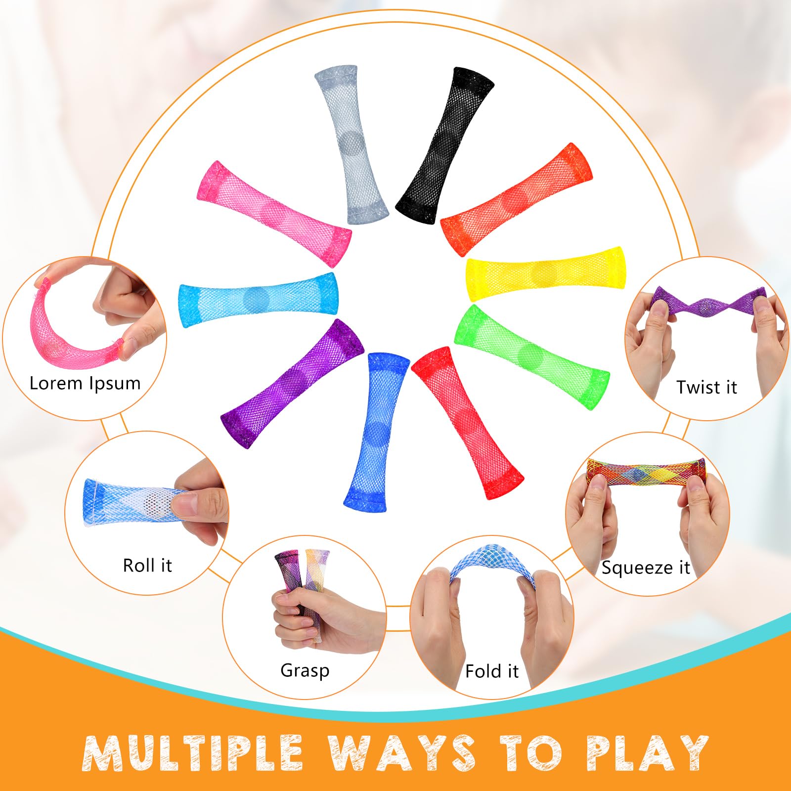 Snapklik.com : Macarrie 100 Pieces Marble Mesh Fidget Toy Stress ...