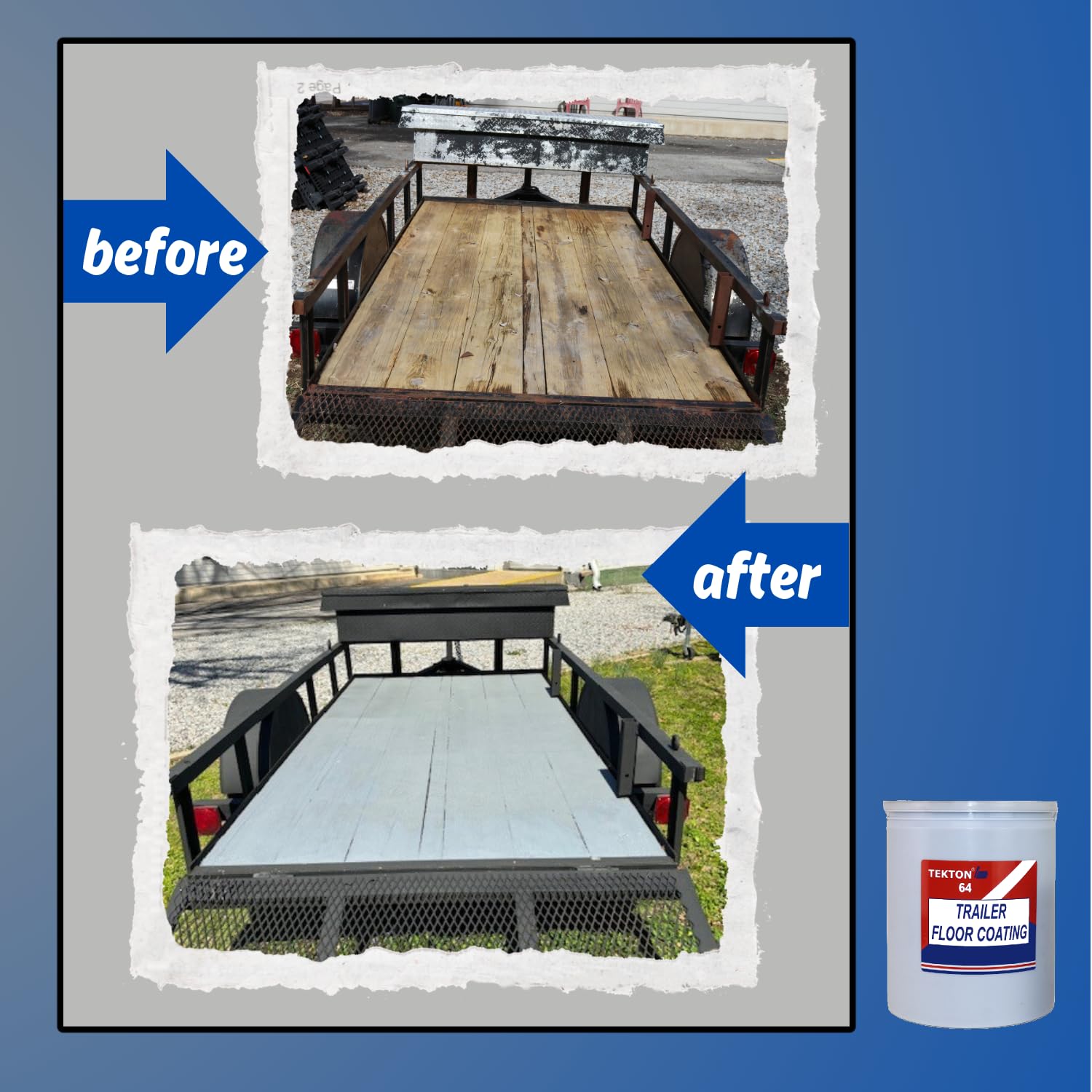 Snapklik.com : Trailer Floor Coating (Gray, 3 Gallons Includes 1 Foam ...