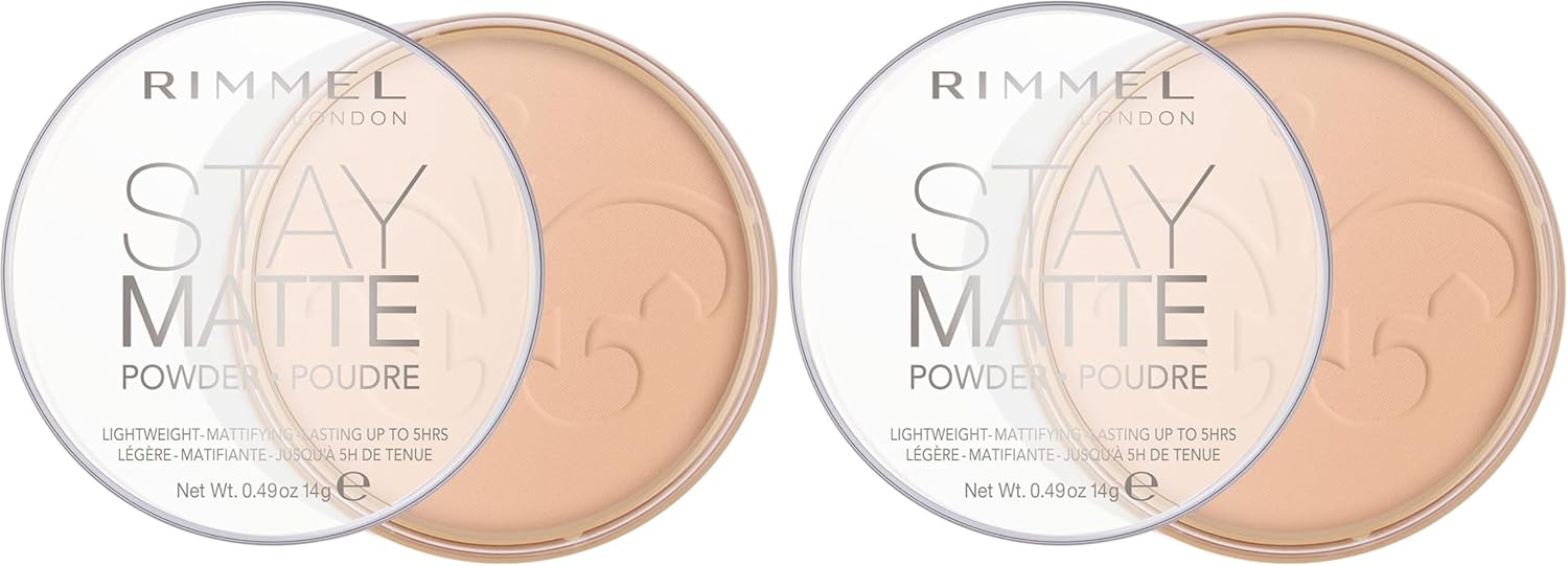 Rimmel Stay Matte Pressed Powder, Silky Beige, 14g (Pack of 2) : Amazon ...