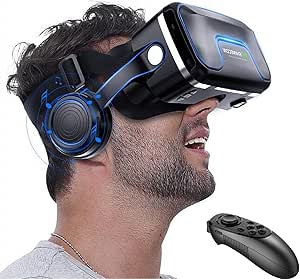 VR Headset Virtual Reality Headset with Controller and Headphones for ...