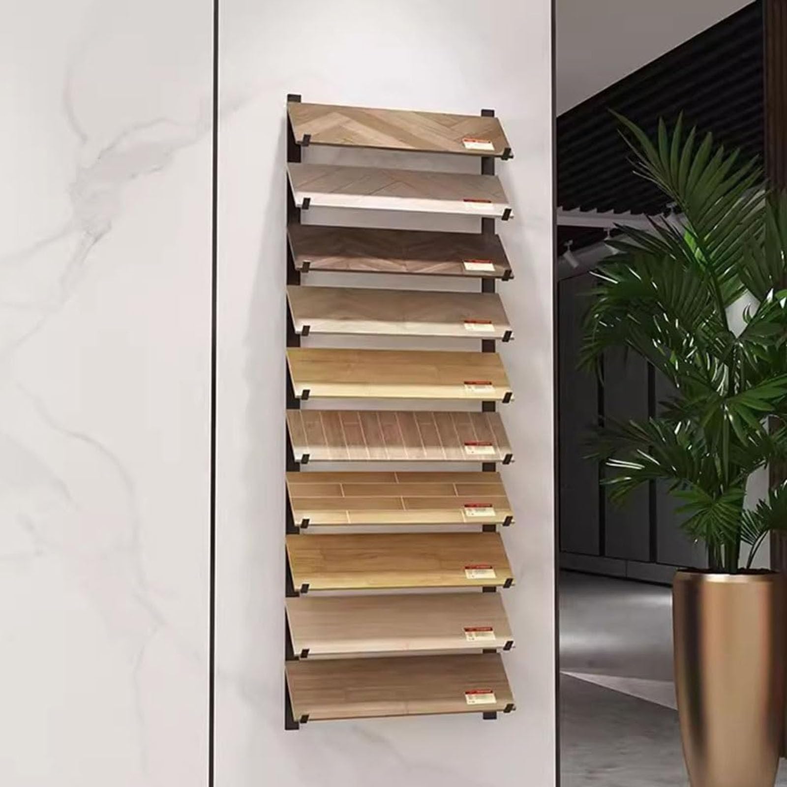 TONAUA Floor Tile Display Stand, Large Wall-mounted Sample Rack, Multi ...