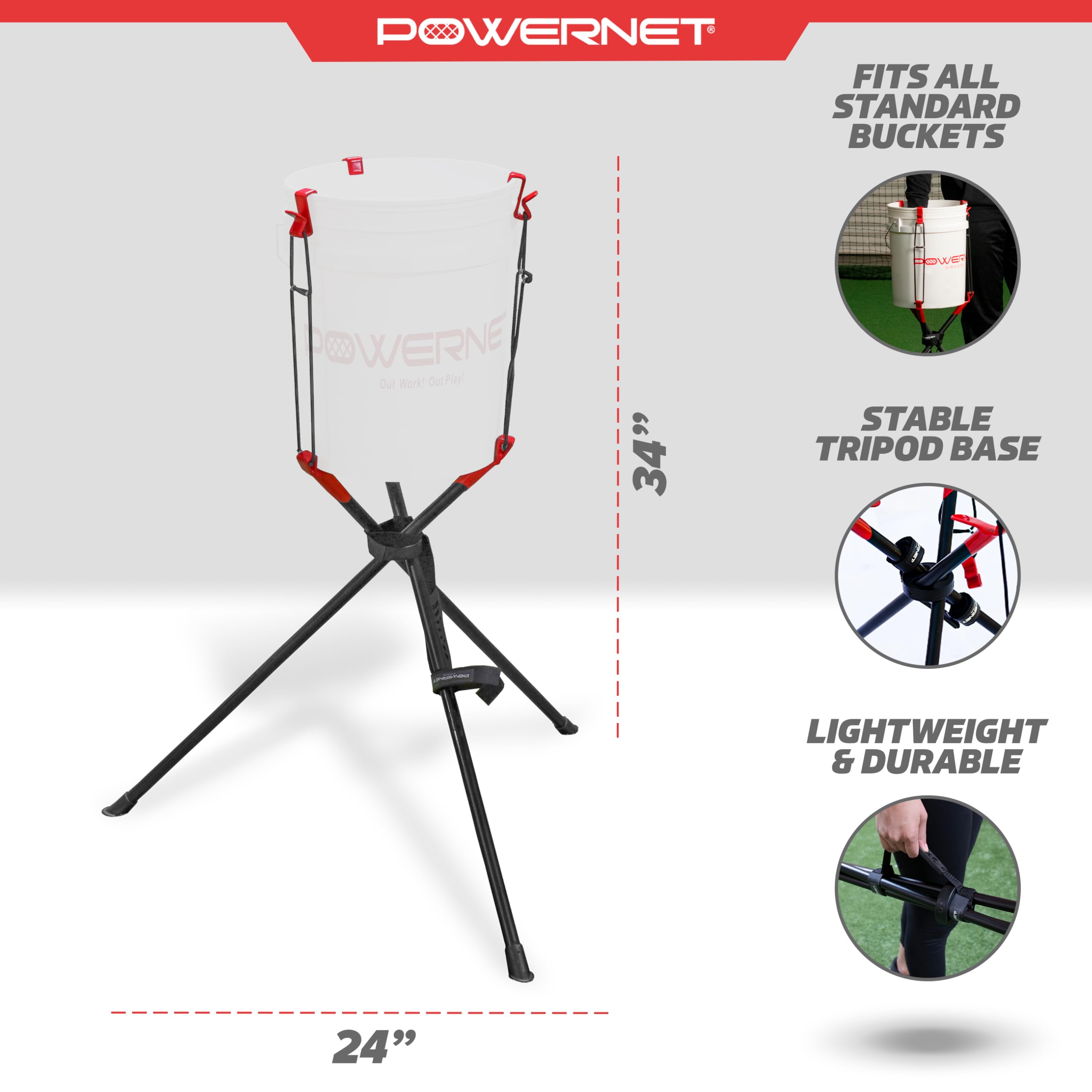 Snapklik.com : Baseball & Softball Ball Caddy, Universal Caddy Holds A ...
