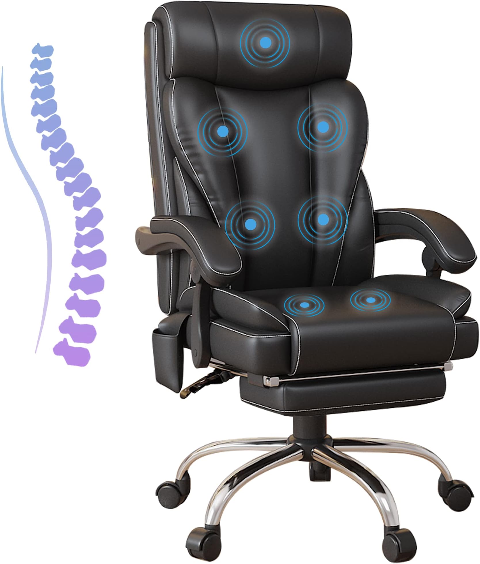 Amazon.com: Massage Office Chair, Big and Tall Ergonomic Office Chair ...