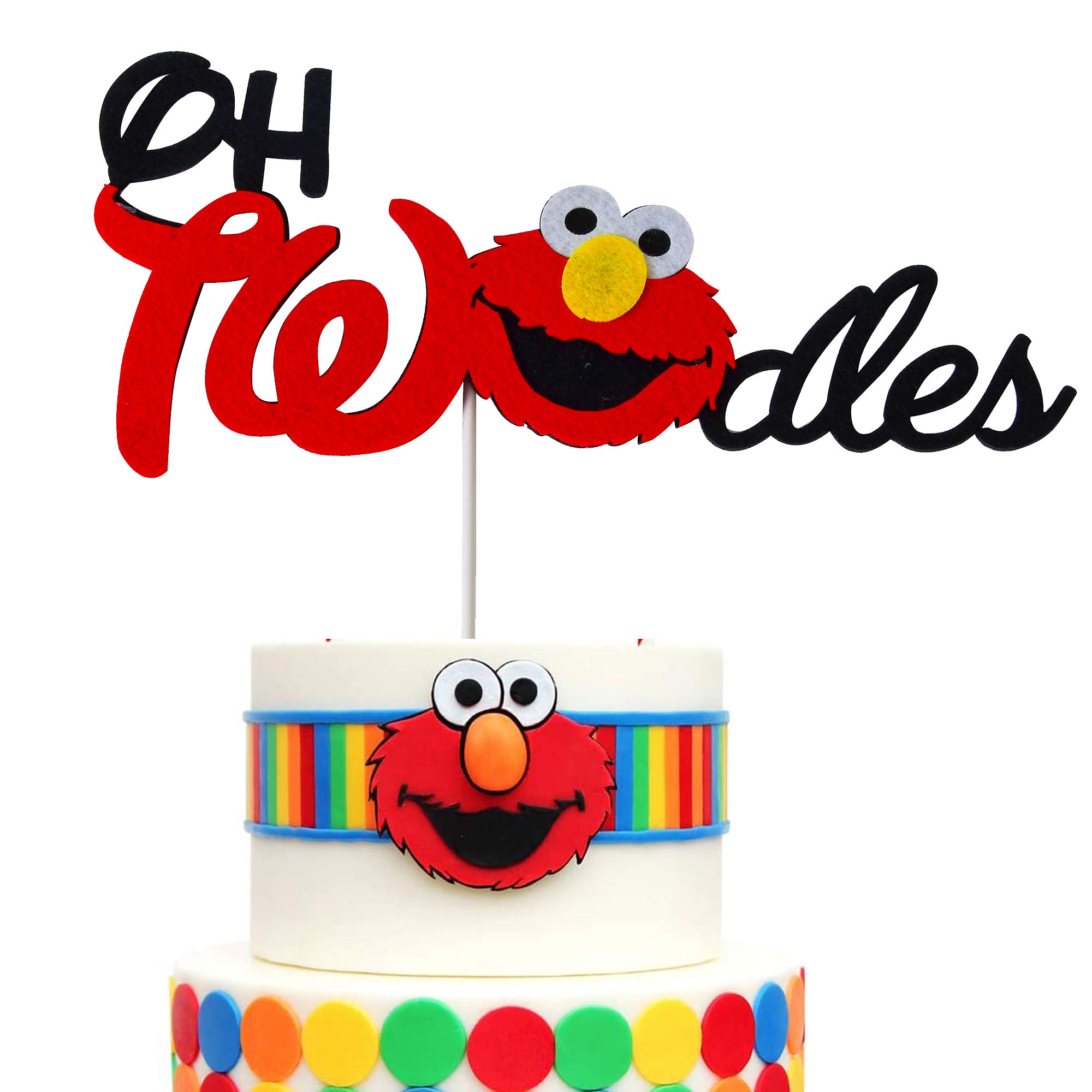 Buy Sesame 2nd Birthday Elmo Cake Topper Oh Twodle Cake Topper Sesame ...