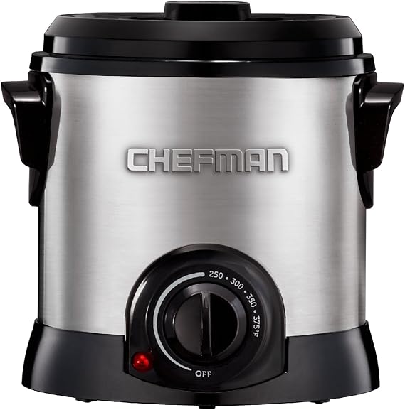 Chefman Fry Guy Deep Fryer with Removable Basket, Easy-to-Clean Non ...