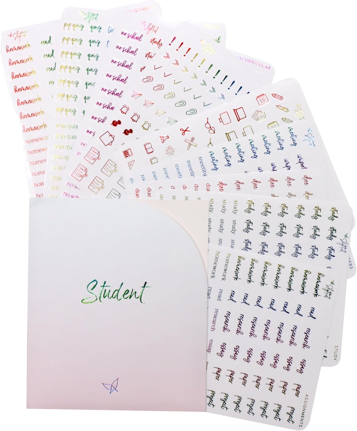Amazon.com: In The Slightest - Student Planner Stickers - Clear Rainbow ...