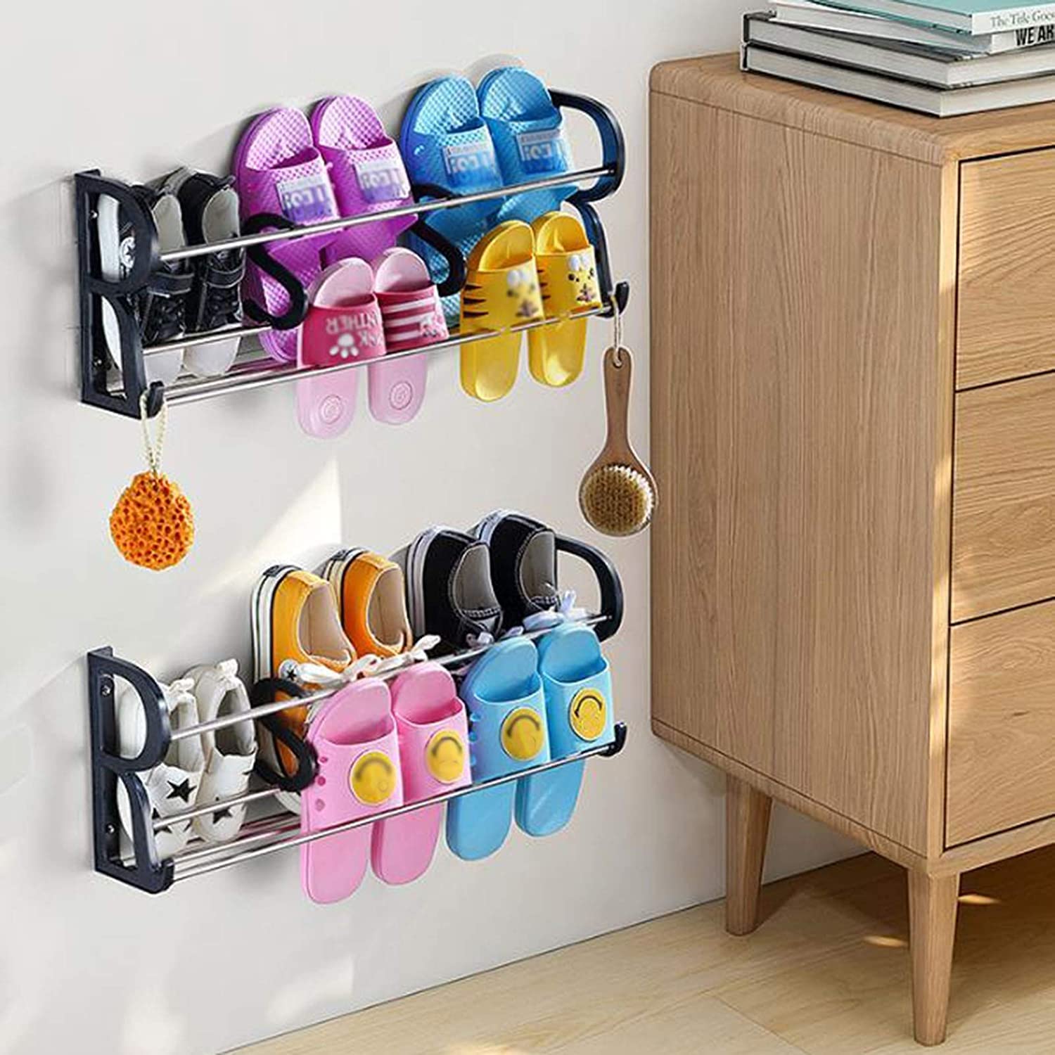 Catekro Wall Mounted Shoe Rack Behind The Door Shoe Rack Slipper ...