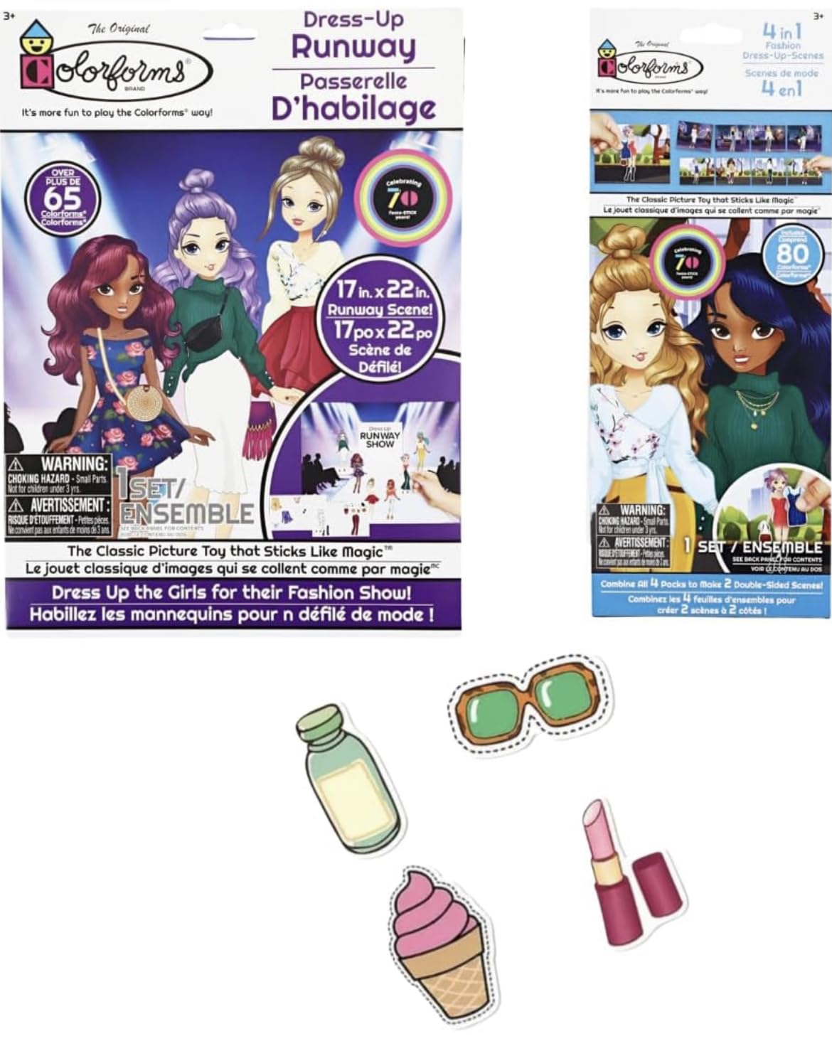 Amazon.com: The Original Colorforms Runway Dress-Up Sticker Story ...