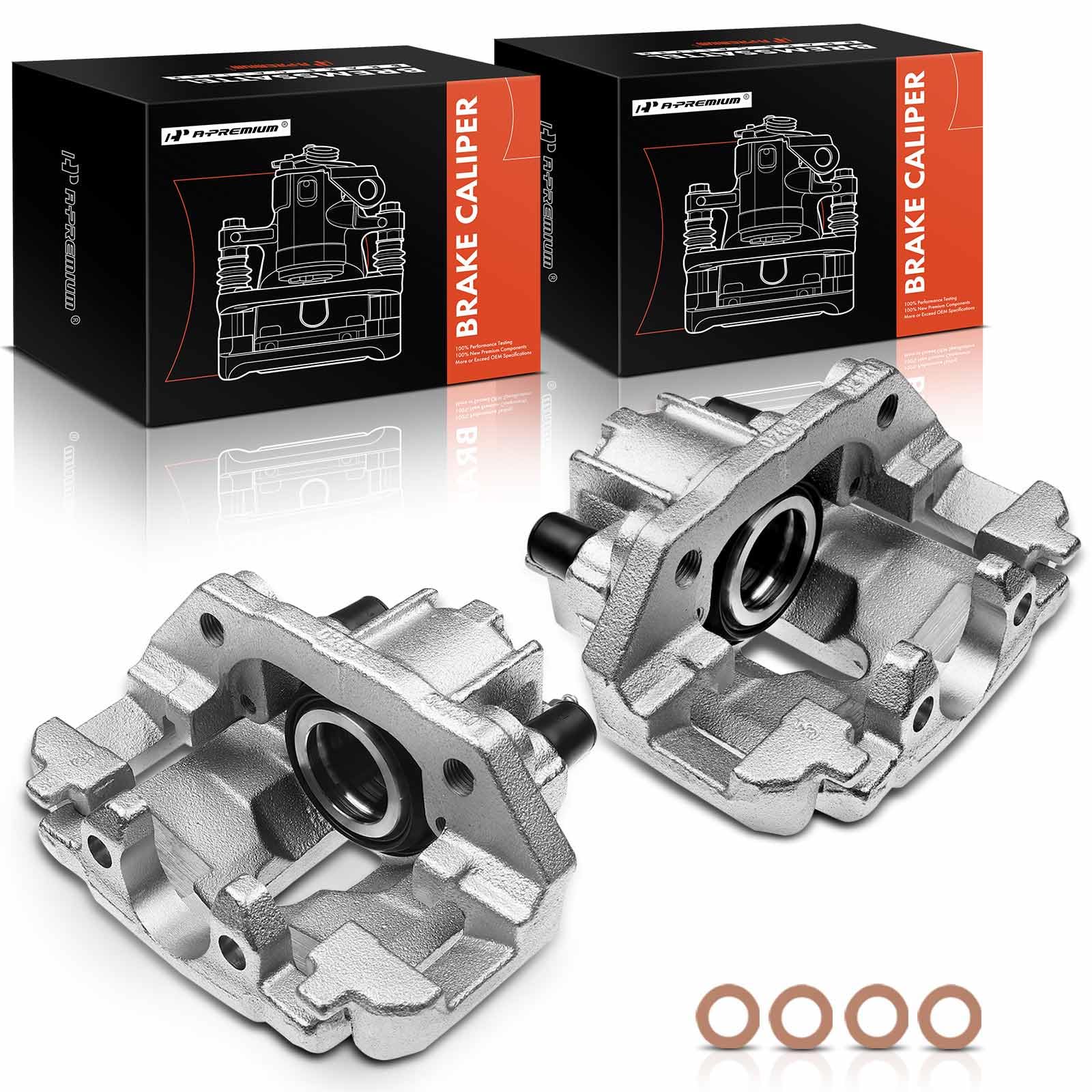 A-Premium Disc Brake Caliper Assembly with Bracket Compatible with Select Ford and Lincoln ...