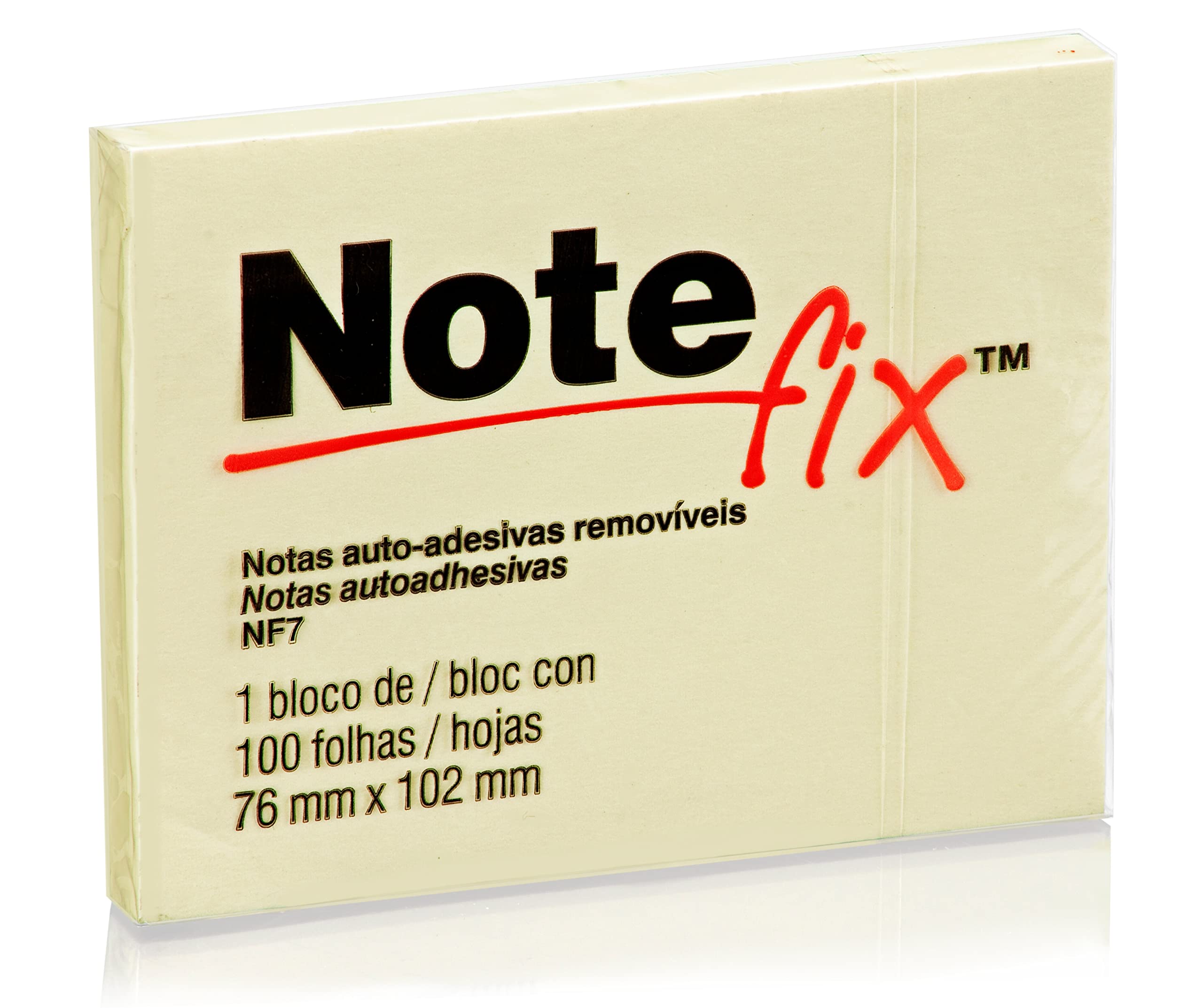 Note fix, 3M, Bloco De Notas Adesivas, Amarelo, 76mm x 102mm, 100 ...