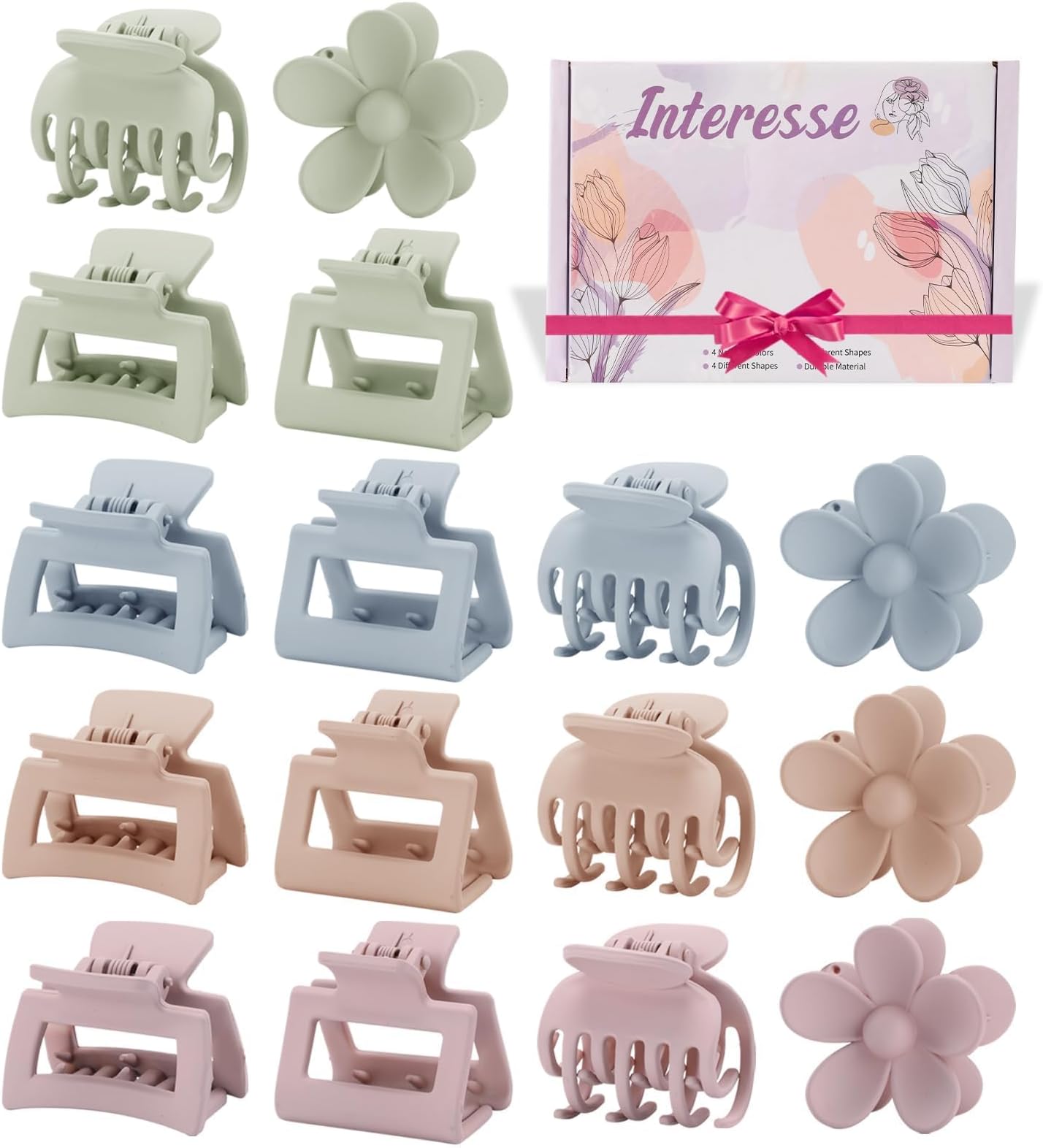 Amazon.com: 16 PCS Small Hair Clips for Women & Girls, Durable Matte ...
