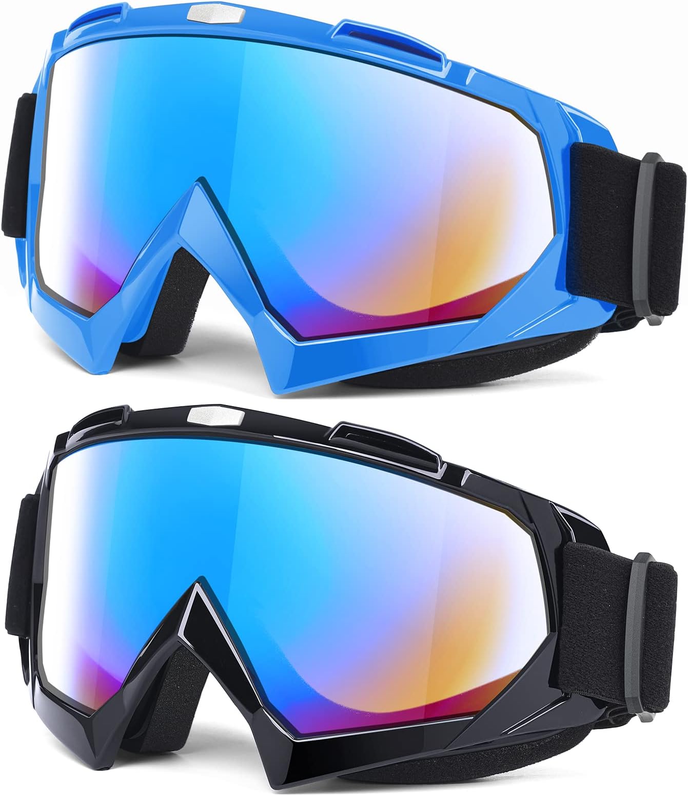 Amazon.com: MAMBAOUT Adult Dirt Bike Goggles, 2-Pack ATV Motorcycle ...