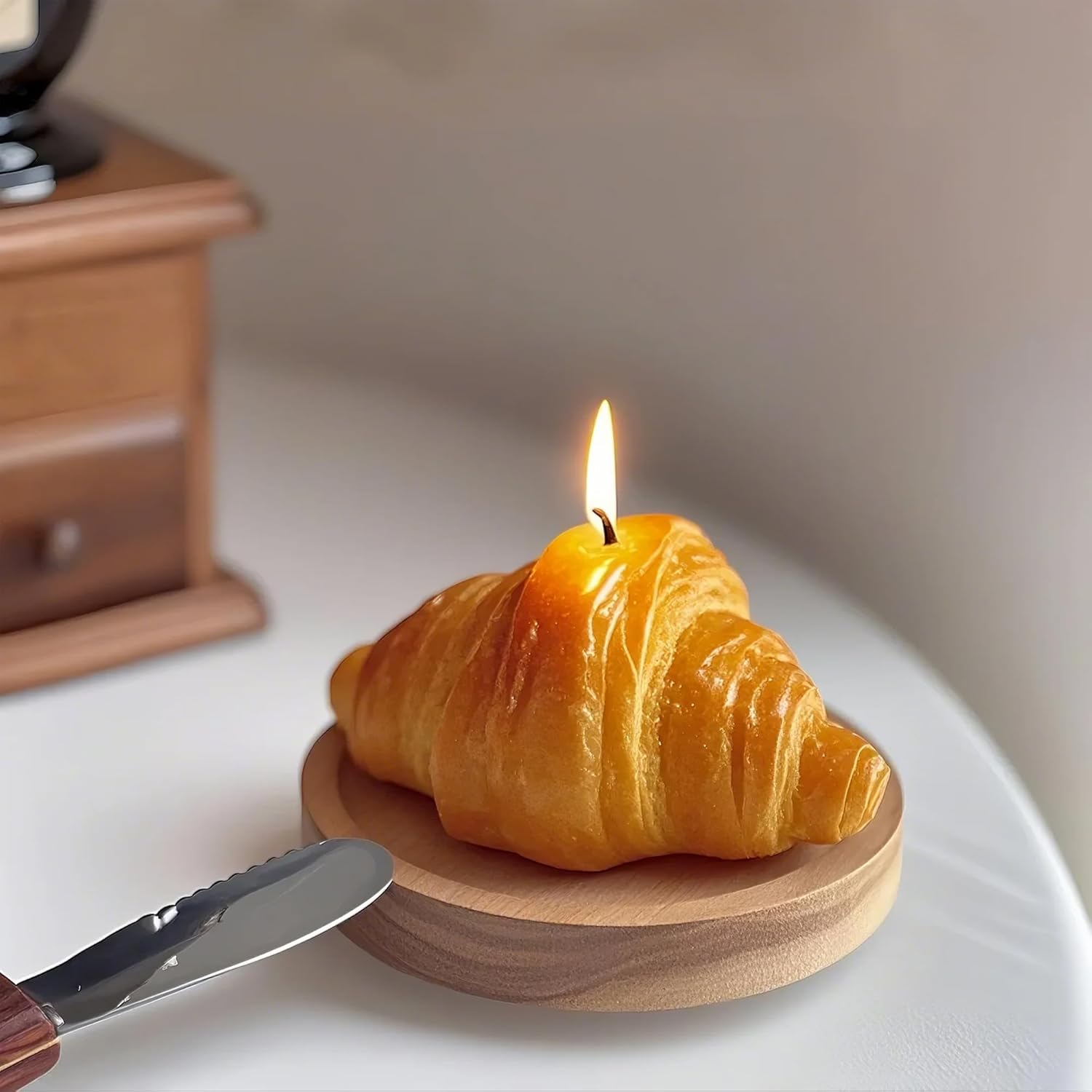 Amazon.com: Croissant-Shaped Scented Candle - Milk Vanilla Bakery ...