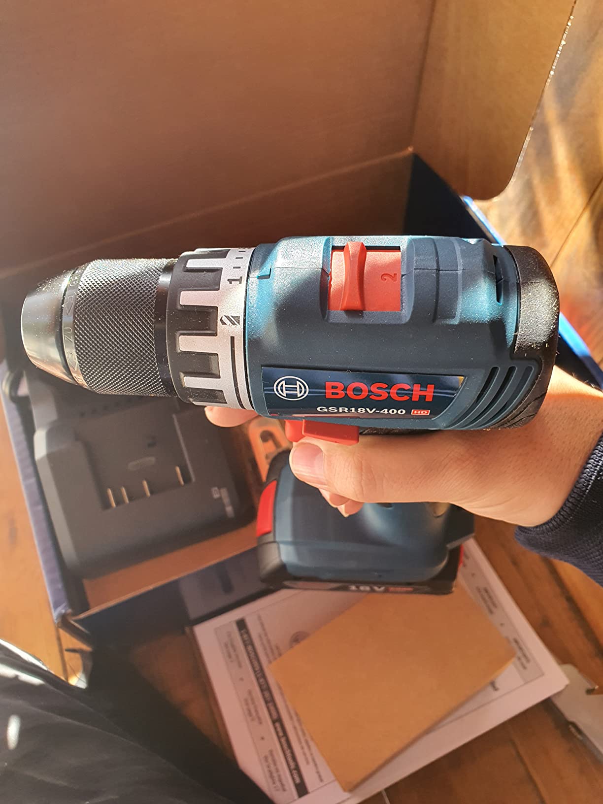 BOSCH GSR18V-400B12 18V Compacto sin escobillas 1/2 pulgadas. Kit de ...