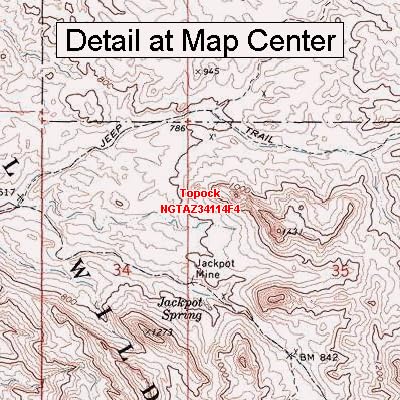 Amazon.com : USGS Topographic Quadrangle Map - Topock, Arizona (Folded ...