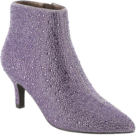 Amazon.com | Masseys Womens Ursula Rhinestone Studded Dress Bootie 10 W ...