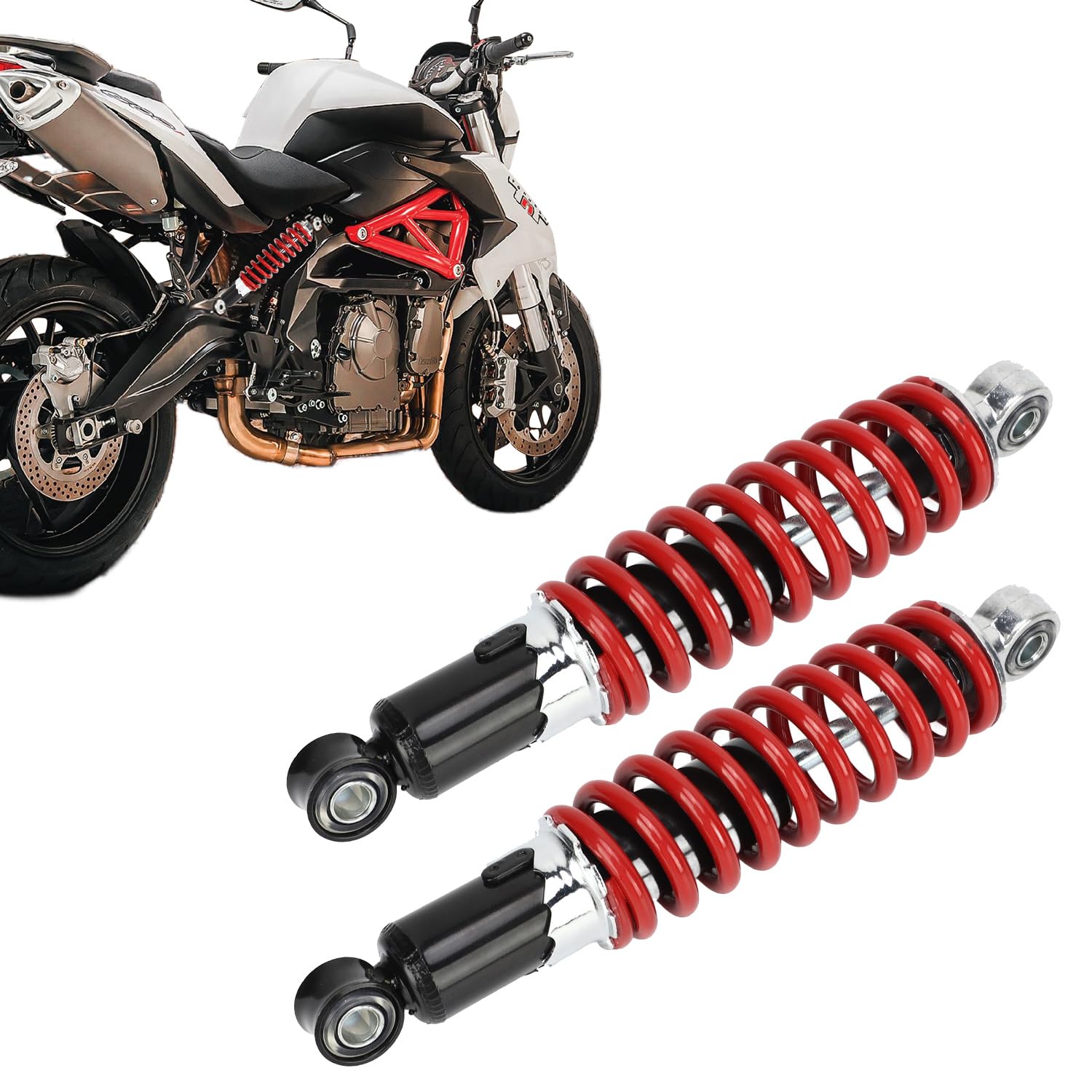 Motorcycle Rear Shock Absorber - Adjustable Spring Damper For ATVs & Go ...