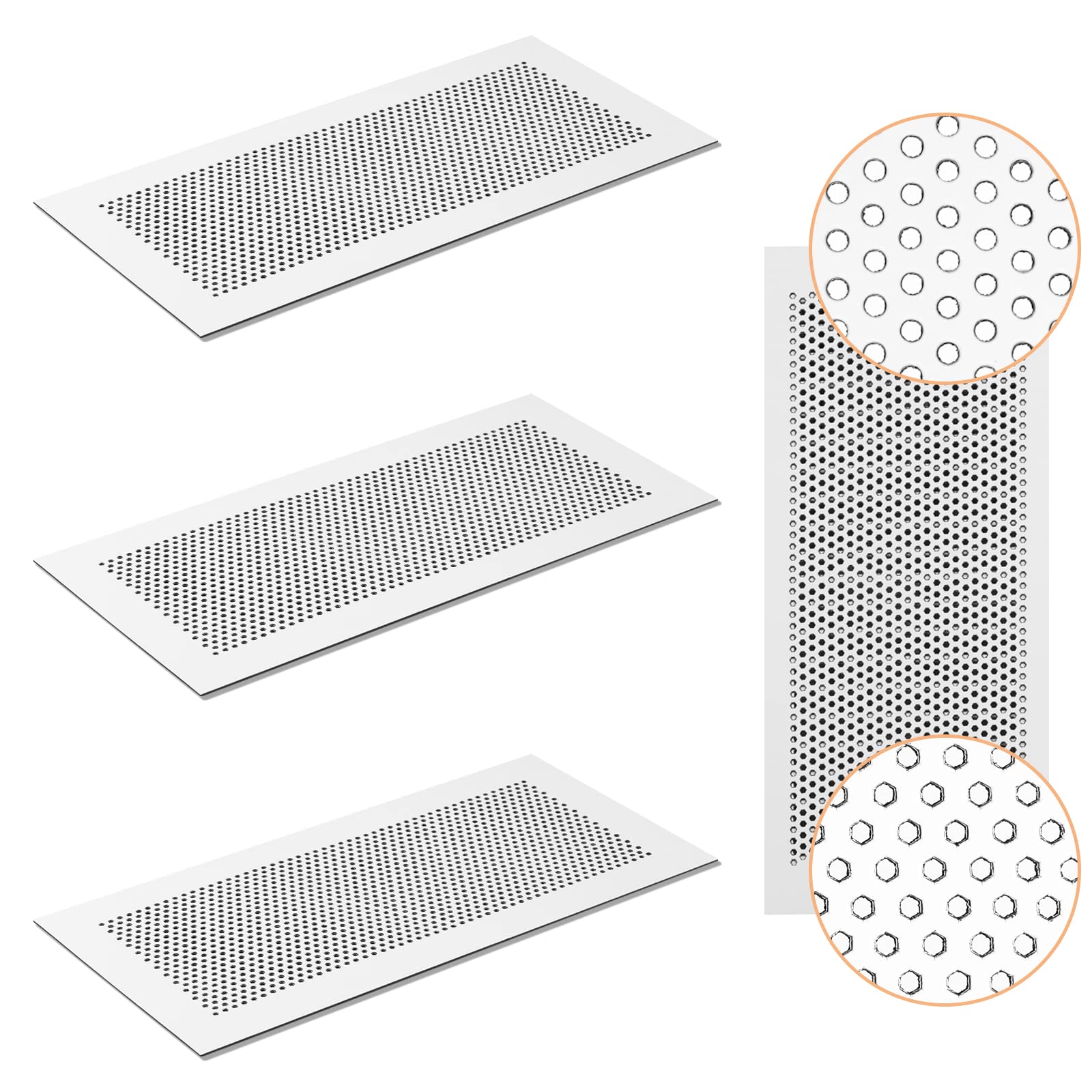 CETD Magnetic Vent Cover/Floor Register Trap Cover, 3 Pack, White (4 x ...