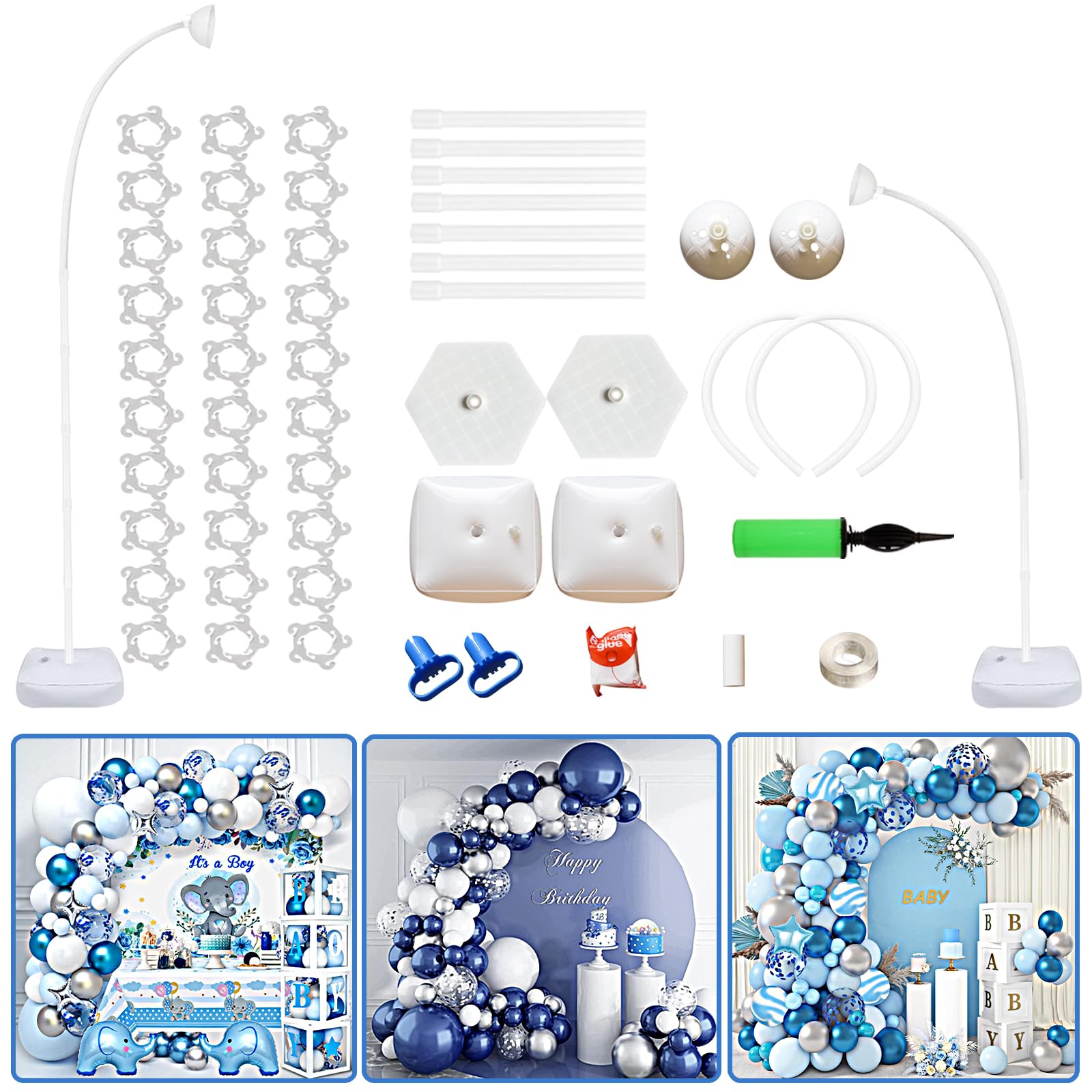 Amazon.com: 31MIGI Balloon Arch Kit White 8.5FT & 5FT Free Bending Half ...