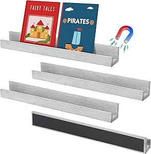 Amazon.com: Suzile 4 Pcs Wooden Magnetic Book Shelf for Whiteboard ...