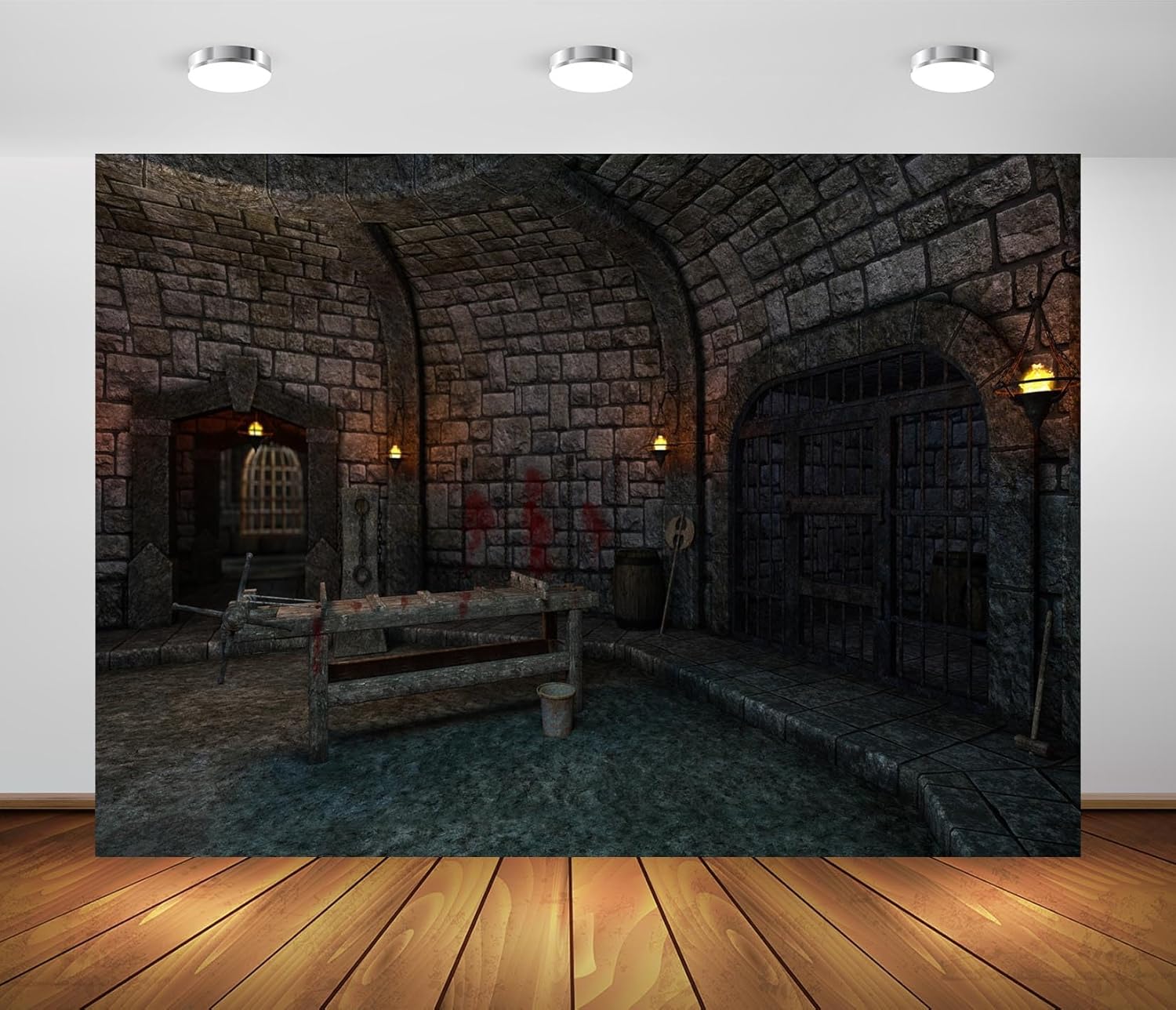 Amazon.com : BELECO 7x5ft Fabric Medieval Castle Dungeon Backdrop Dark ...