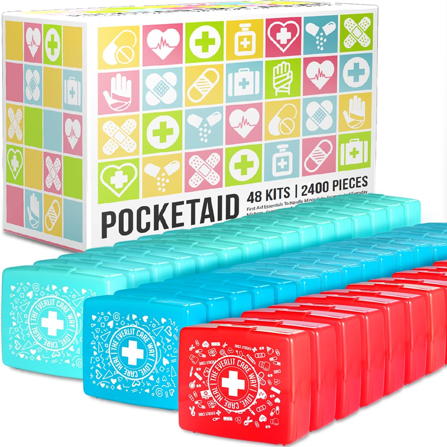 Amazon.com: EVERLIT Pocket-Aid Mini First Aid Kit | Compact, Portable ...