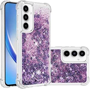 Amazon.com: OOPKINS for Samsung Galaxy A35 5G Case Glitter Clear Bling Flowing Liquid Sparkle ...