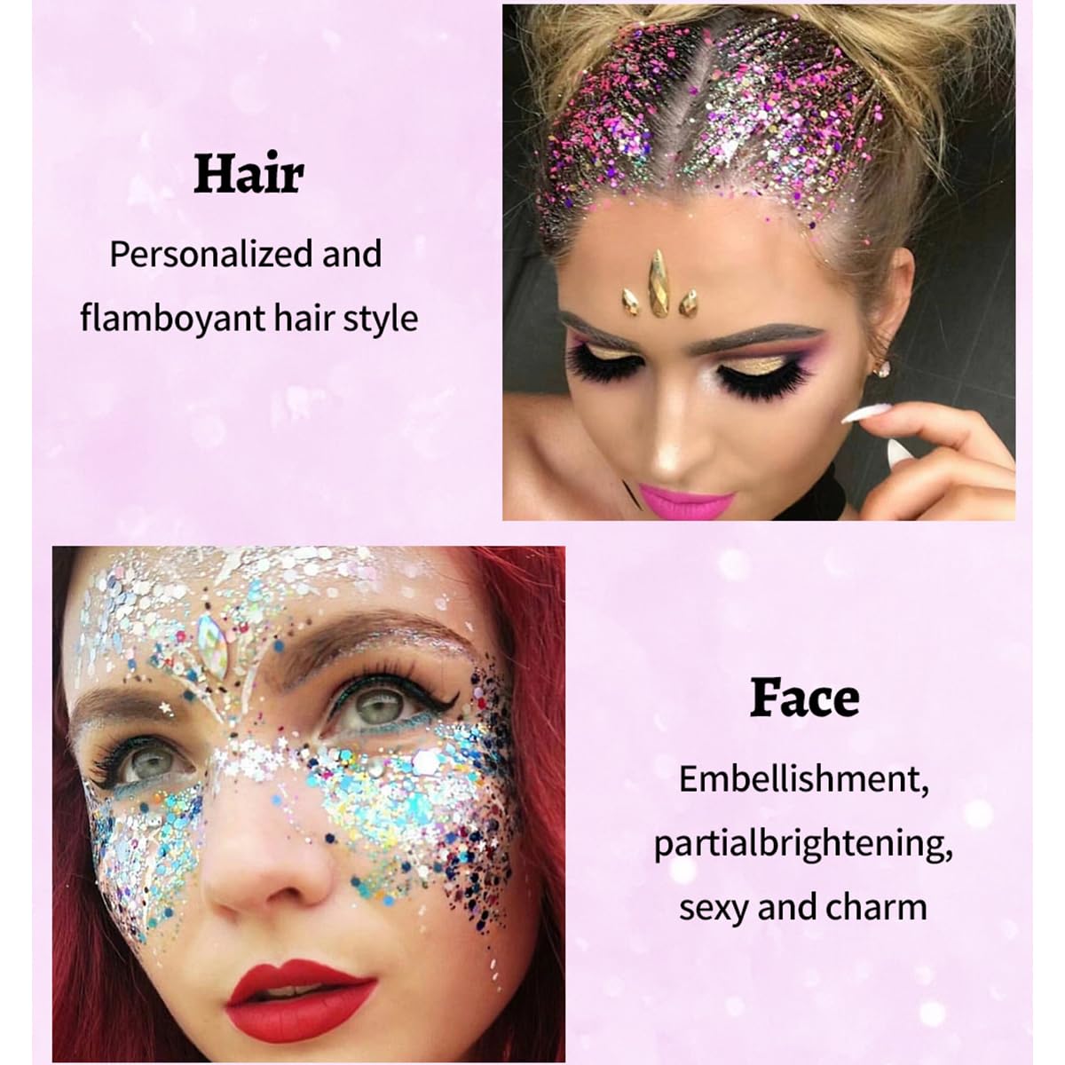 4Pcs All Covered Body Glitters - Concert Outfit Rave Accessories ...