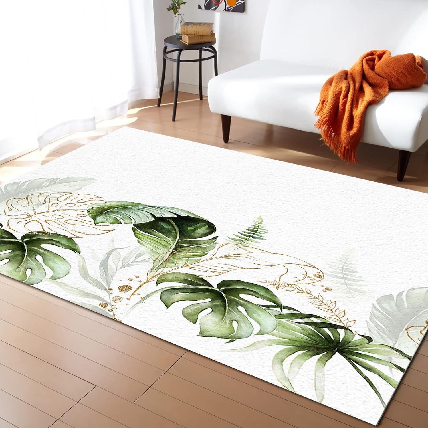 Amazon.com: ANNAMALL Area Rug, Monstera Leaves Palm Tropical Plants ...