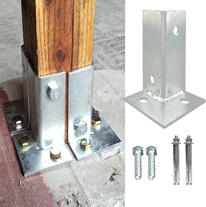 Amazon.com - Pergola Post Base, Heavy Duty Post Anchors Wood Post ...