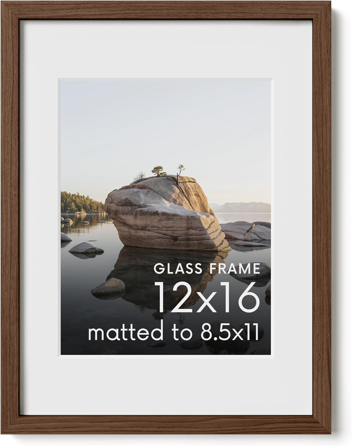 Amazon.com - HAUS AND HUES 12x16 Picture Frame with Real Glass & Walnut ...