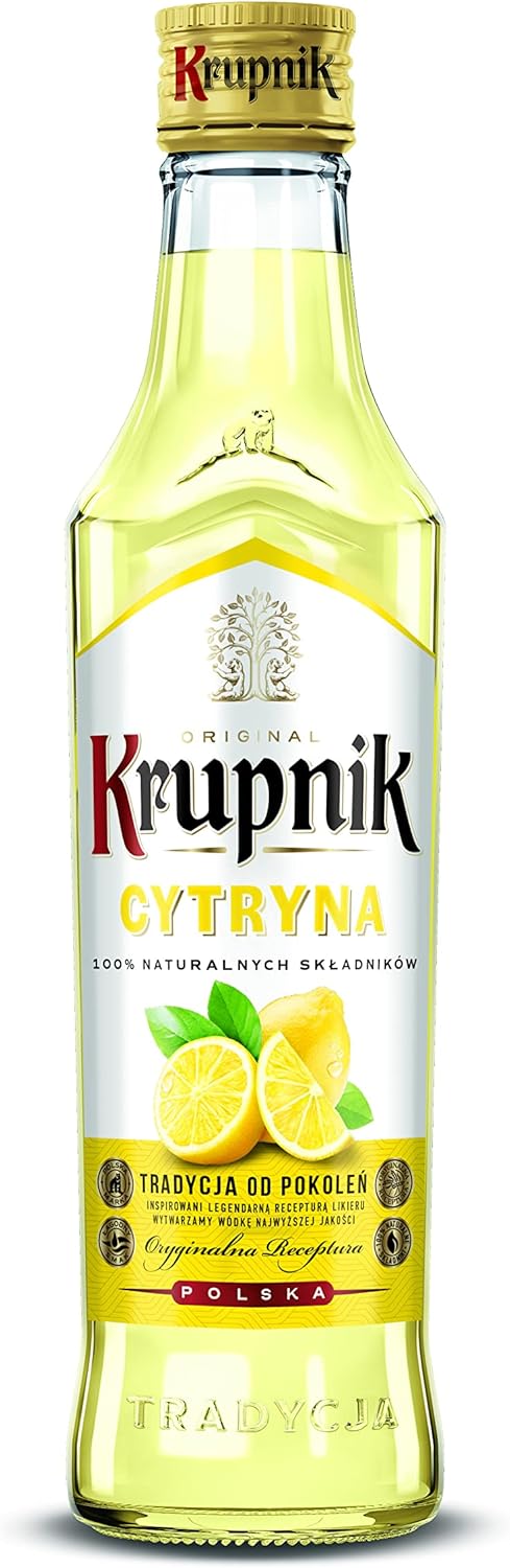 Krupnik Lemon - Polish Citrus Vodka Liqueur with Refreshing Zesty ...