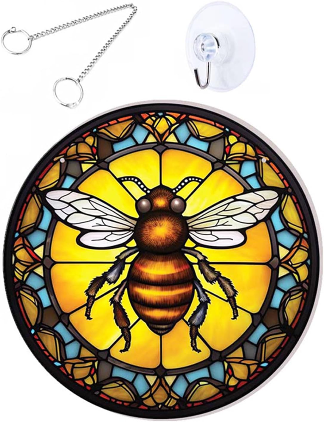 Amazon.com : BDHRKTE Bee Window Hanging,Acrylic Window Hanging, Light ...