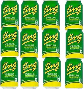 Ting Sparkling Grapefruit Flavoured Beverage 330ml (12 cans(Half Box ...