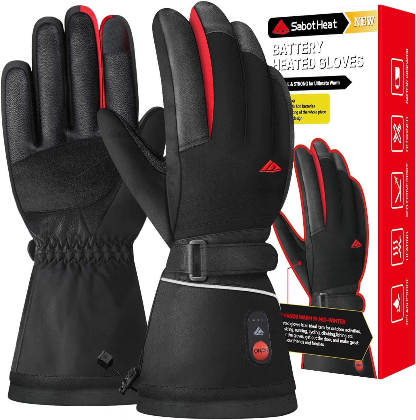 SabotHeat 11.1V Fast Boosted Heated Gloves for Men Women - Winter ...