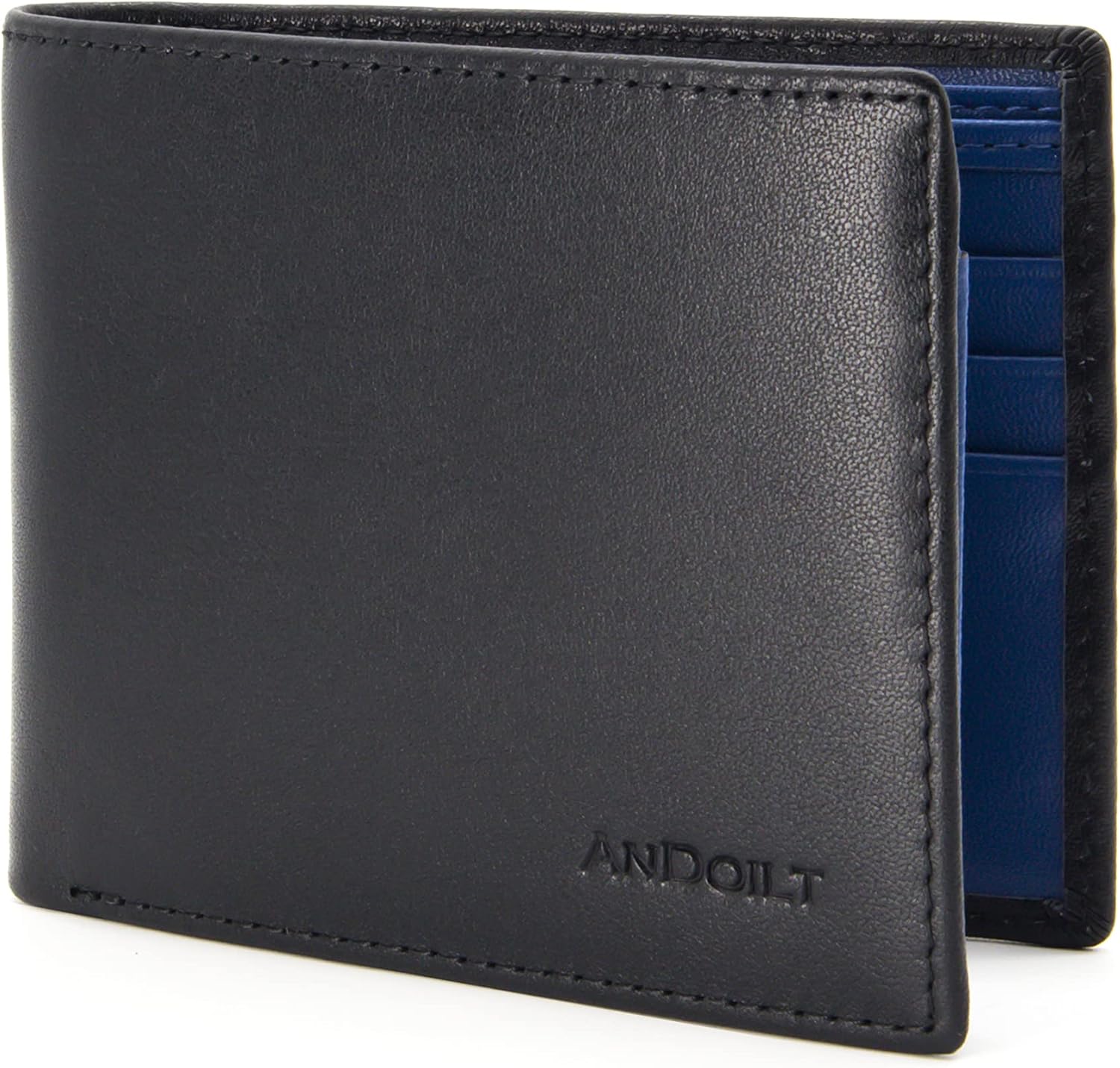 Amazon.com: ANDOILT Wallet for Men Genuine Leather RFID Blocking Bifold ...
