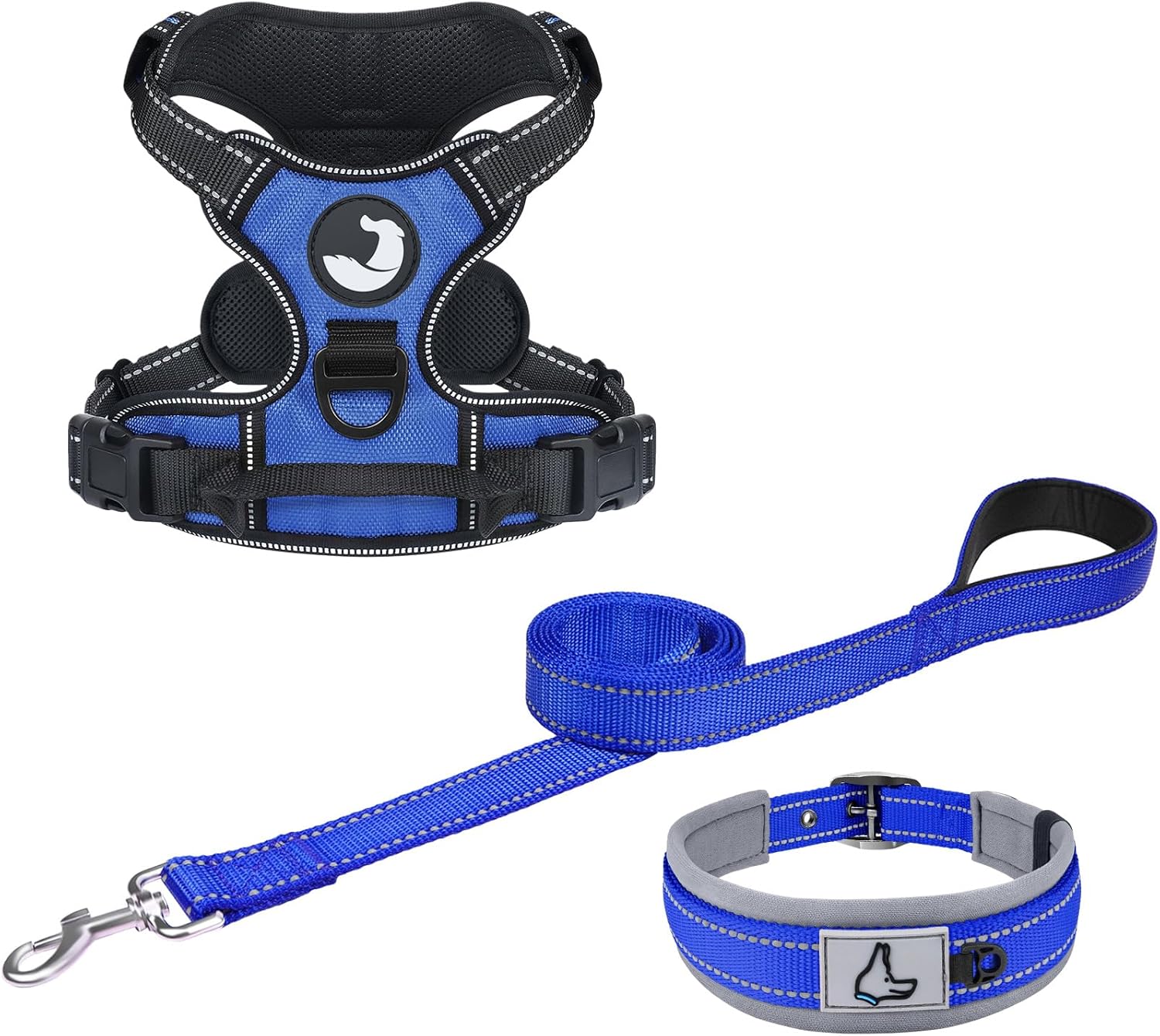 Amazon.com : Joytale Dog Harness (Chest: 12-28"), Dog Collar and 6FT x ...